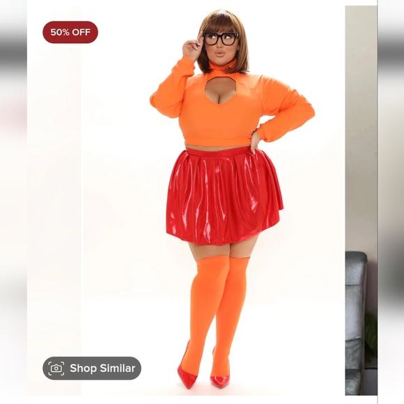 Fashion Nova | Other | Mystery Babe 5 Piece Costume Set Orange | Poshmark